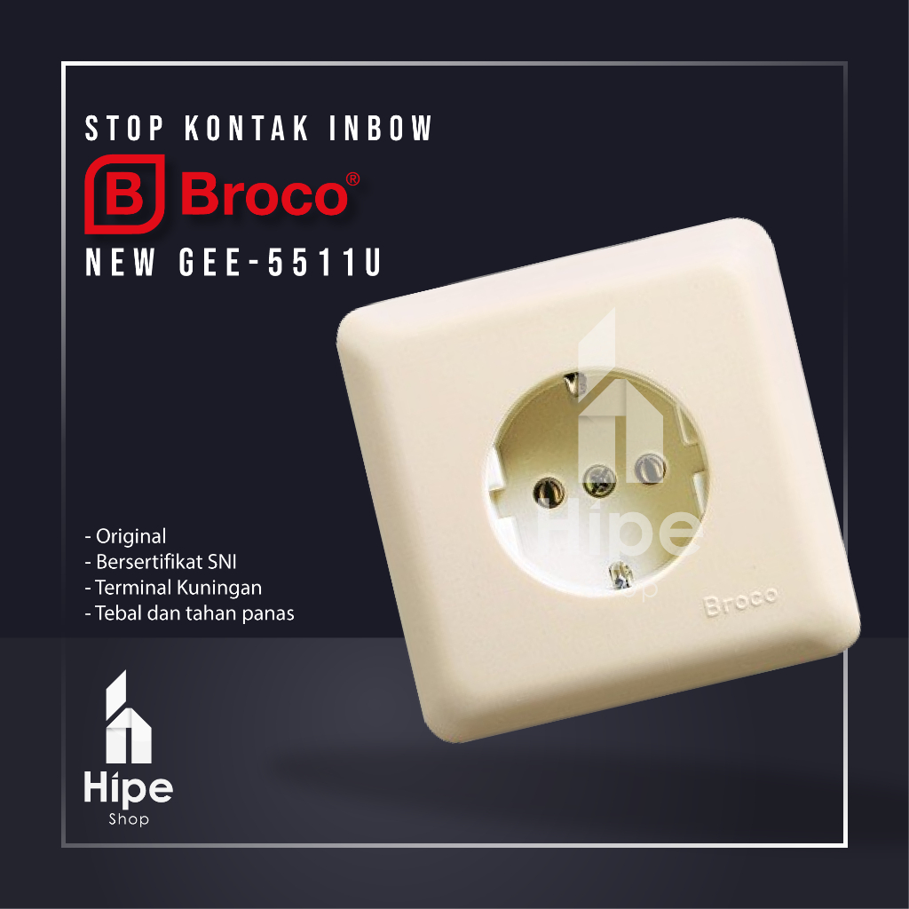 Jual Stop Kontak Inbow IB Broco New Gee-5511U In Bow Tanam | Shopee Indonesia