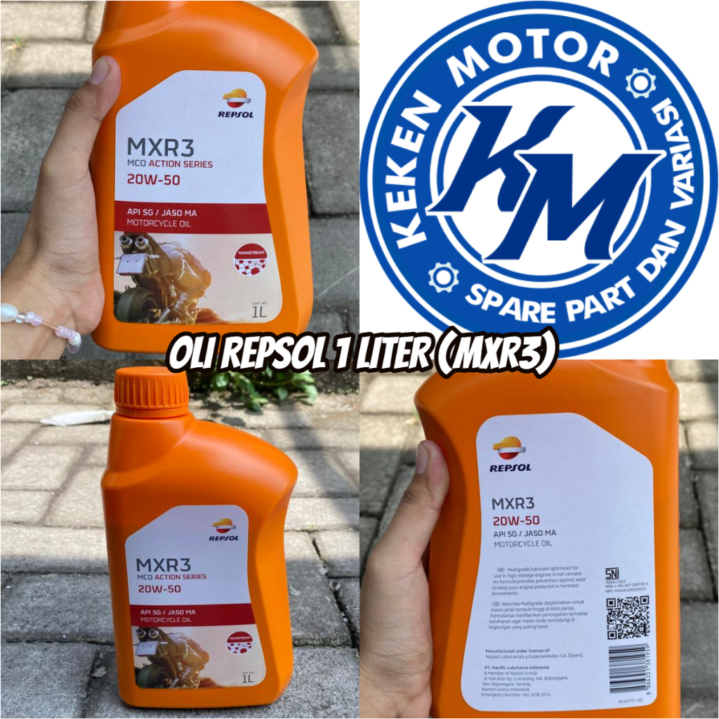 Jual OLI REPSOL SUPER MXR3 800ML 1 LITER || OLI MOTOR 4T REPSOL SUPER ...