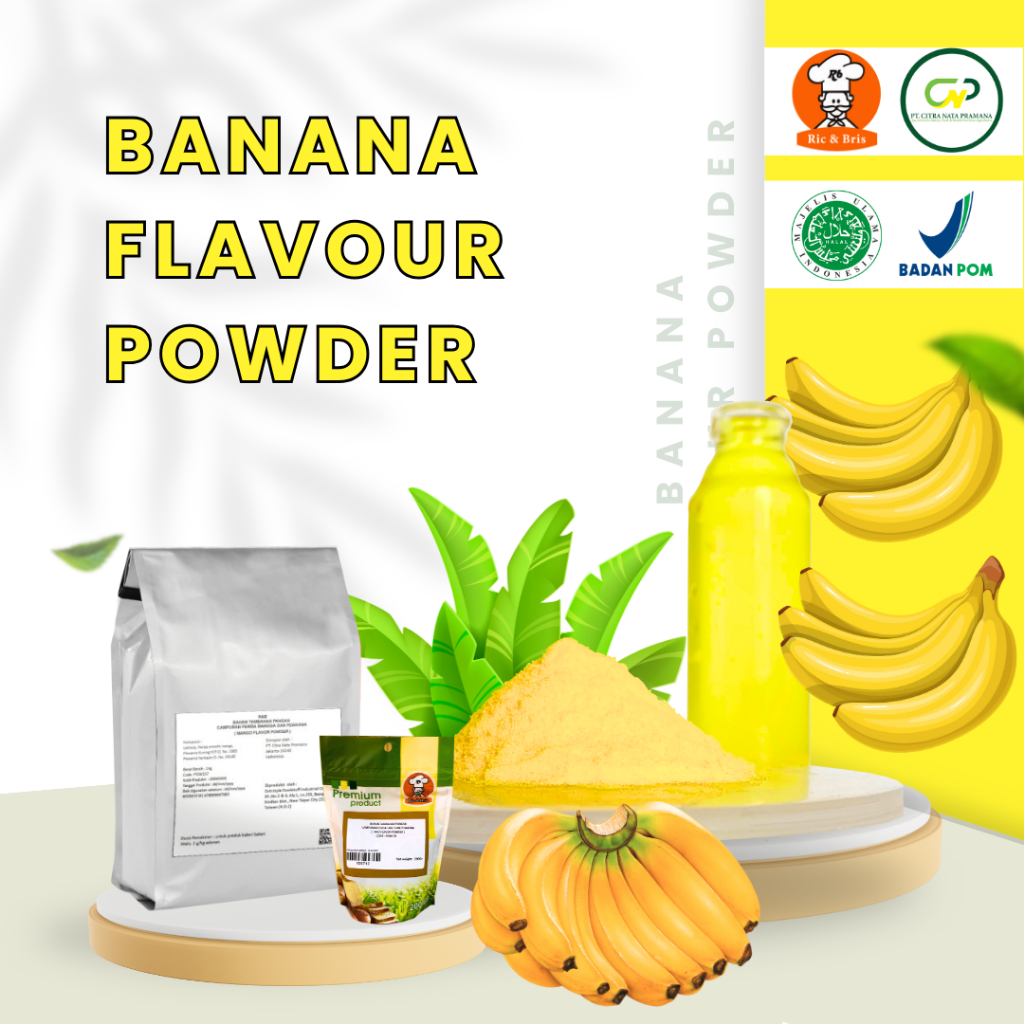 Jual Banana Flavour Powder/ Bubuk Minuman Rasa Pisang / Perisa Bubuk ...