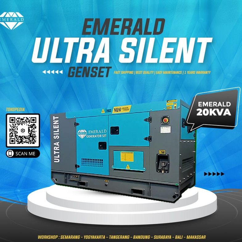 Jual Genset Silent | 20 KVA | Genset Diesel Emerald Ultra Silent ...