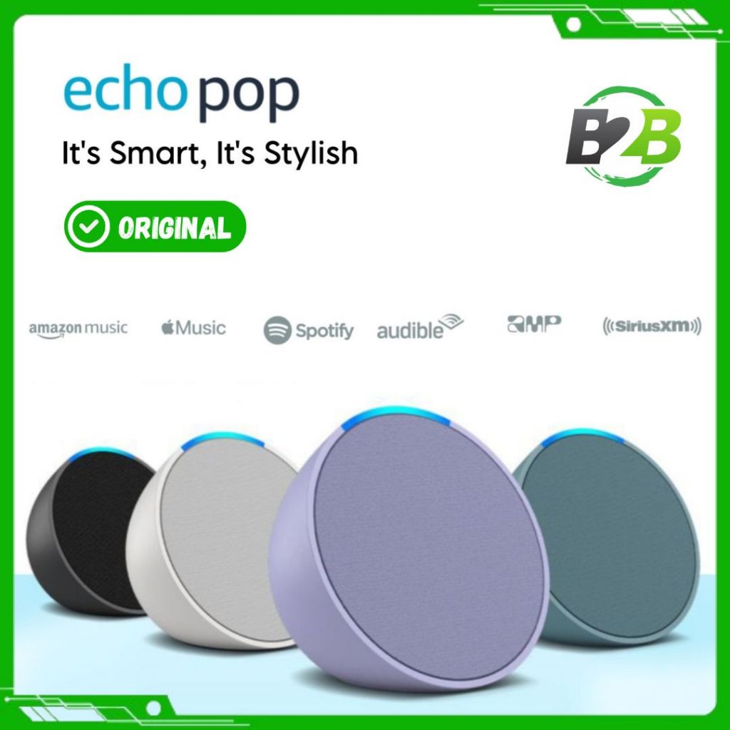 Jual Amazon Echo Pop Smart Speaker with Alexa Full Compact Sound System ...