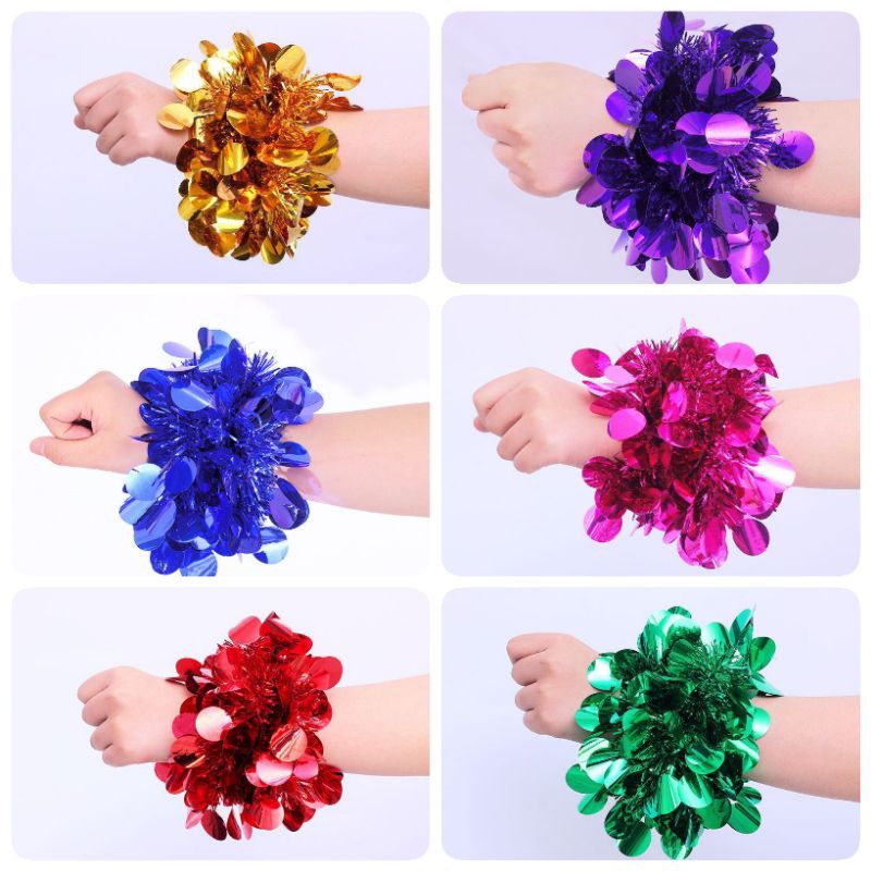 Jual (Motif Bulat) Gelang Rumbai Anak Keperluan Pesta Kalung Bunga ...