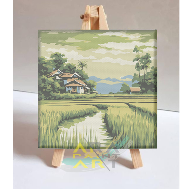 Jual RICE FIELD VIEW SERIES Paint by numbers kit I Painting I Painting ...