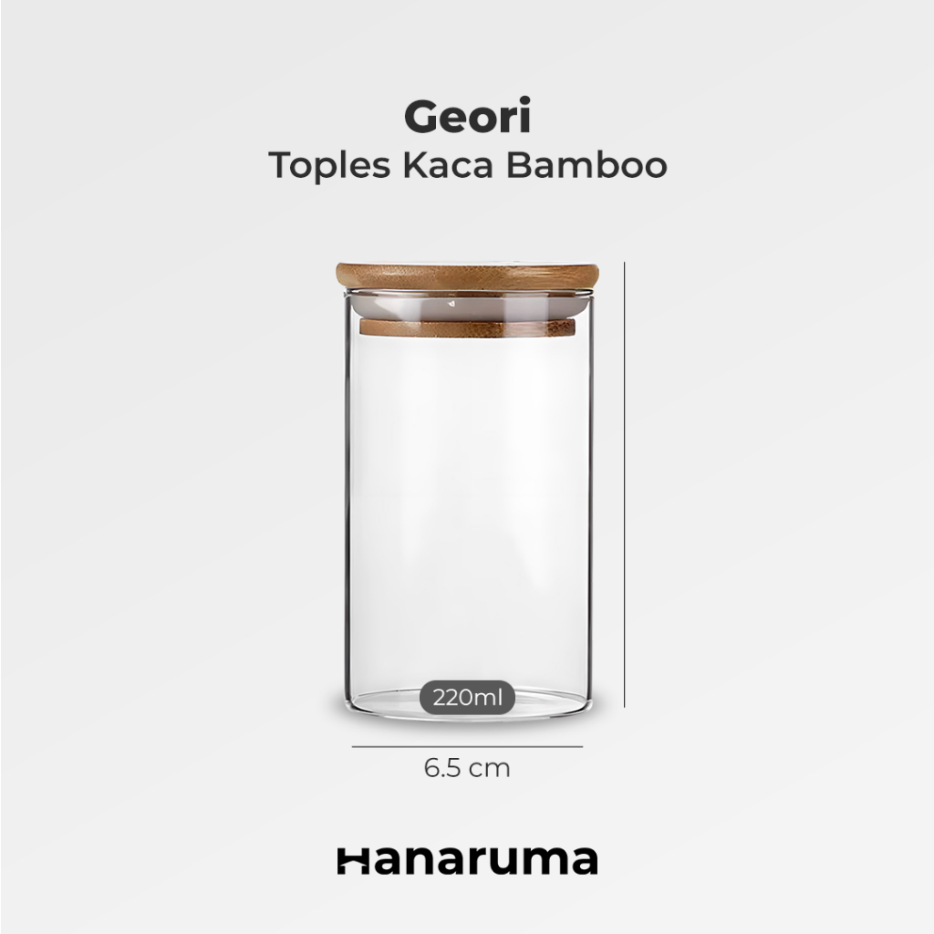 Jual Geori - Toples Kaca Bumbu Tutup Kayu Bamboo | Shopee Indonesia