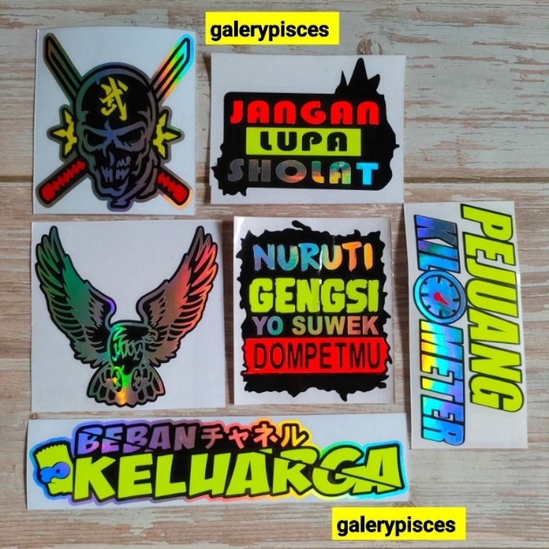 Jual stiker motor hologram gambar dan kata kata | Shopee Indonesia
