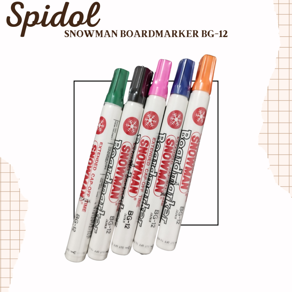 Jual Spidol Snowman Whiteboard BG-12 - Non Permanen (Ready Stock ...