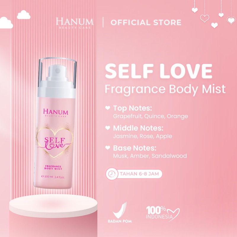 Jual Hanum Beauty - Self Love Fragrance Body Mist 60ML | Shopee Indonesia