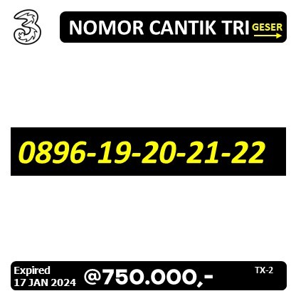 Jual NOMOR CANTIK TRI NOMOR CANTIK TRHEE | Shopee Indonesia