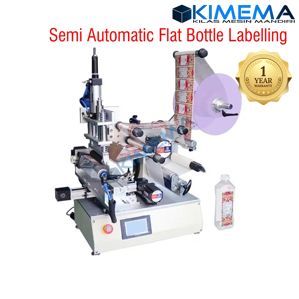 Jual Labeling SL-100 Semi Automatic Square Flat Bottle Labelling Machine Mesin Pelabelan untuk ...