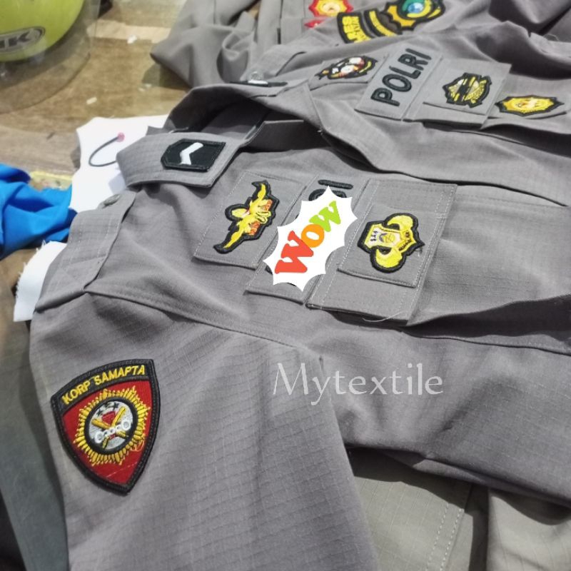 Jual seragam pdl polri bahan portofino kotak | Shopee Indonesia
