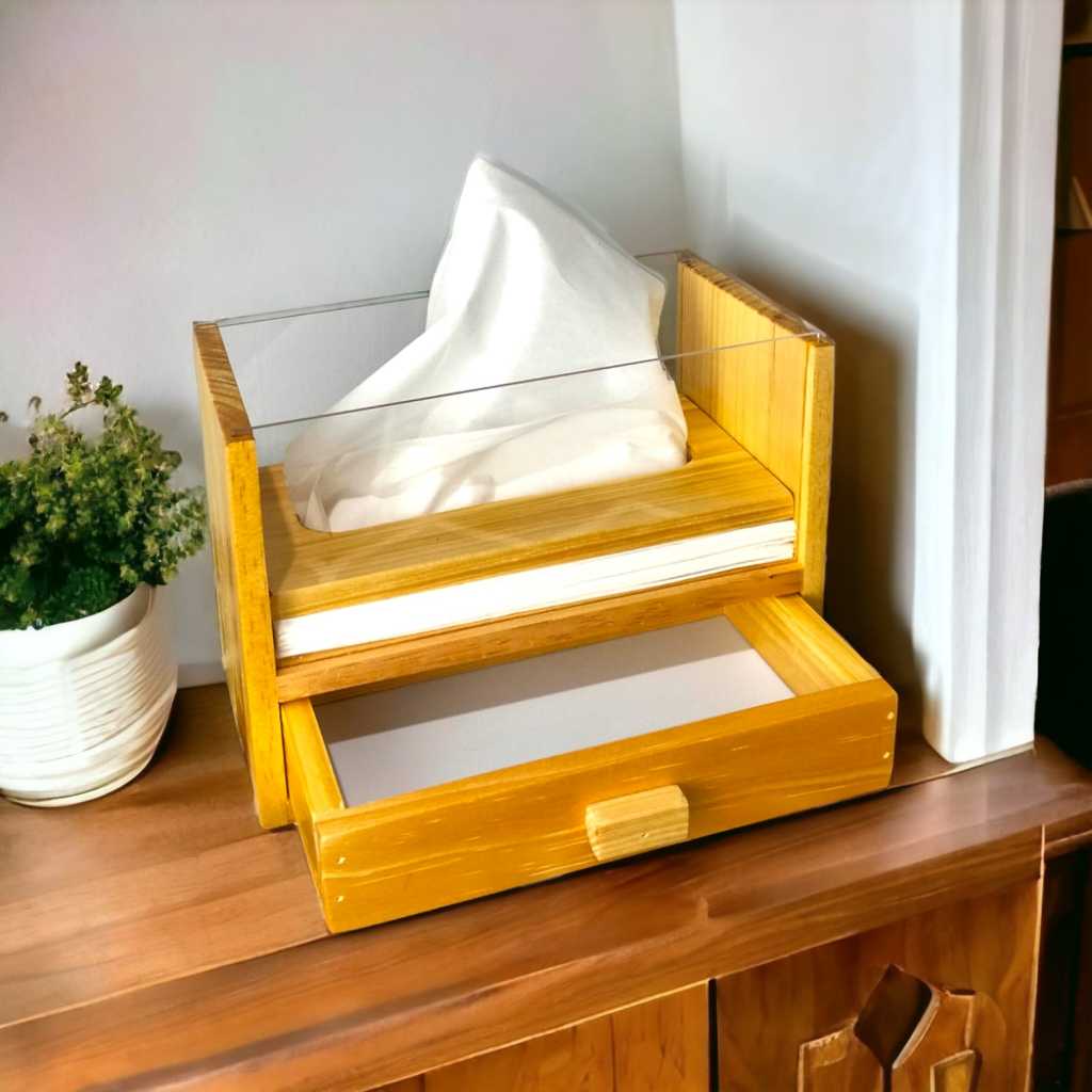 Jual Tempat tisu kayu aesthetic / kotak tisu kayu aesthetic / wooden ...