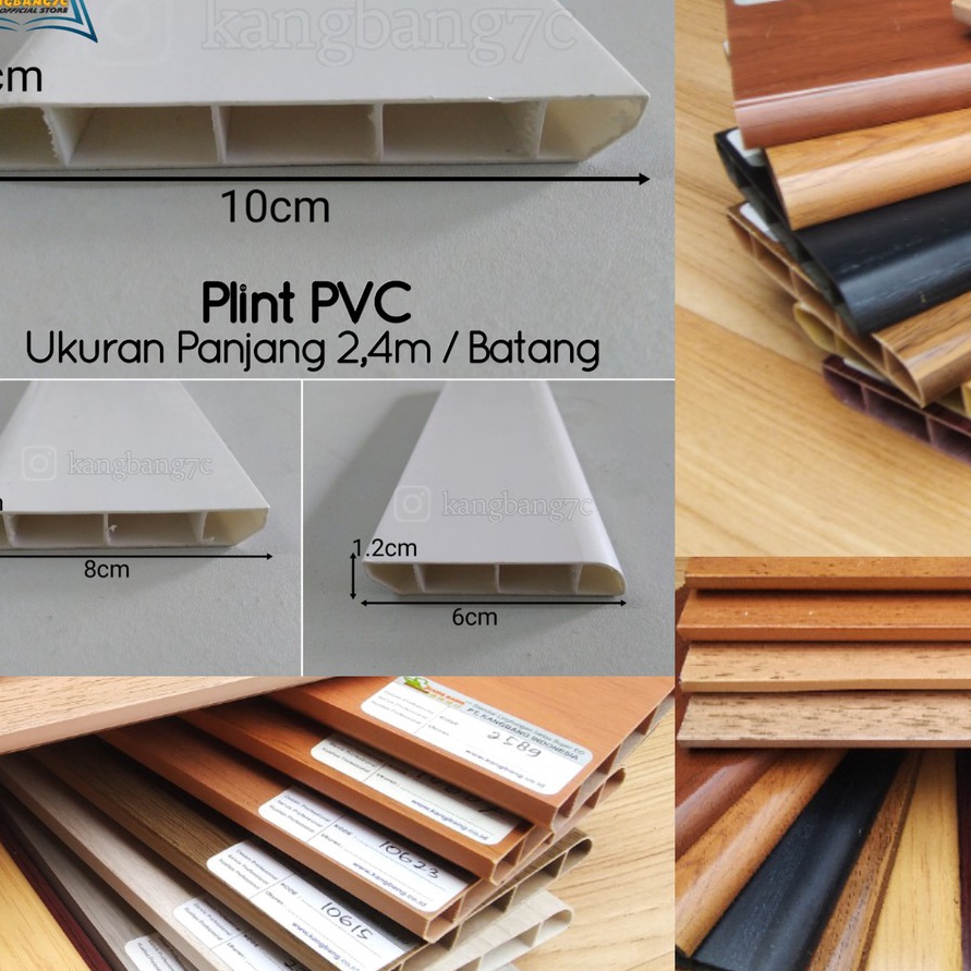 Jual ORIGINAL Plint pvc Plin PVC List Plank Pvc List Lantai Skirting ...
