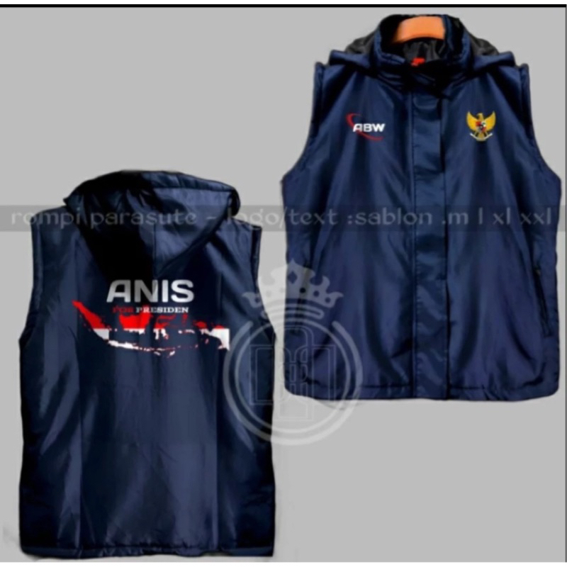 Jual Jaket Rompi Anies Pilpres (Bisa custome sablon suka suka ...