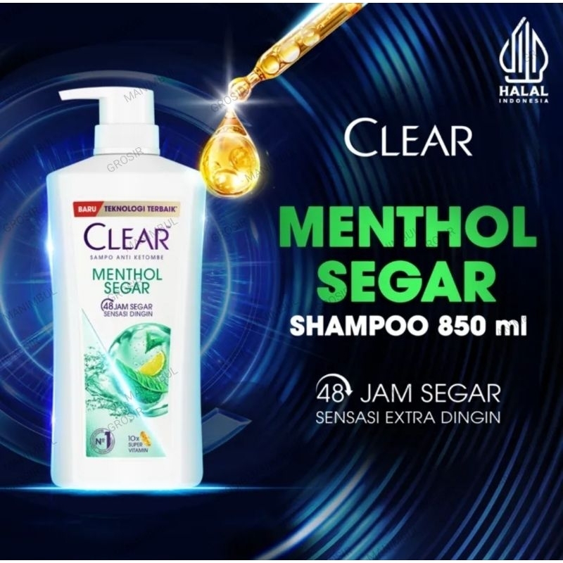 Jual CLEAR MENTHOL SEGAR ANTI KETOMBE 850 ml | Shopee Indonesia