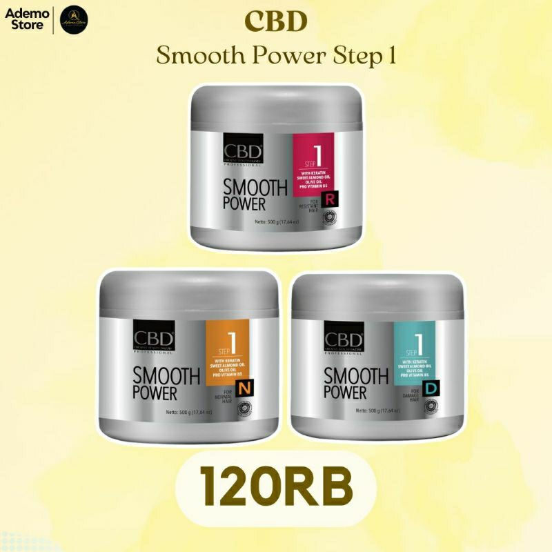 Jual CBD Professional Smooth Power Step 1, Step 2 Krim Pelurus Rambut ...