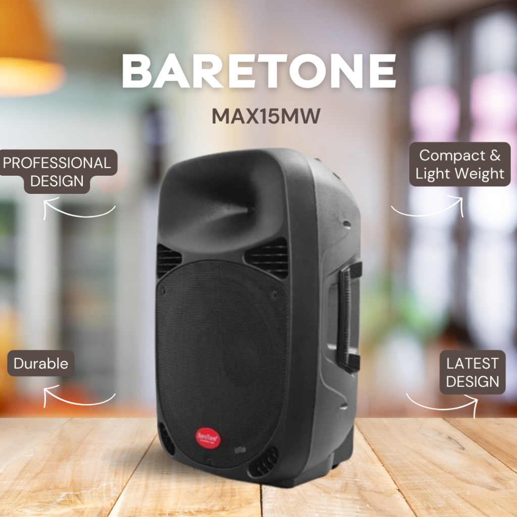Jual SPEAKER PASIF BARETONE MAX15MW / MAX 15 MW / MAX-15MW 15 INCH GARANSI RESMI BARETONE ...