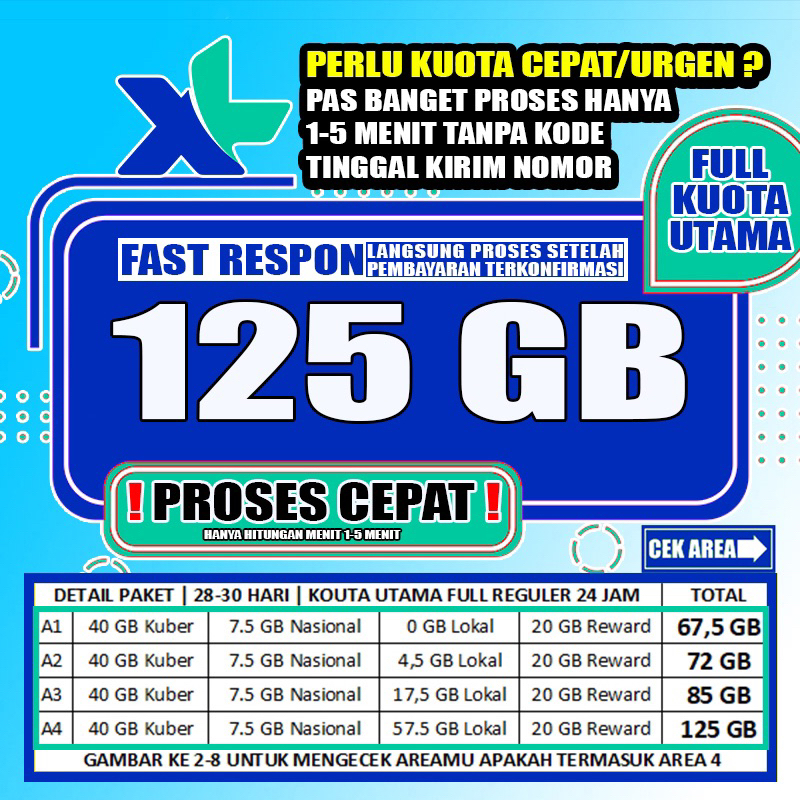 Jual PROMO Paket Data Kuota XL +Masa Aktif 30Hari | Shopee Indonesia