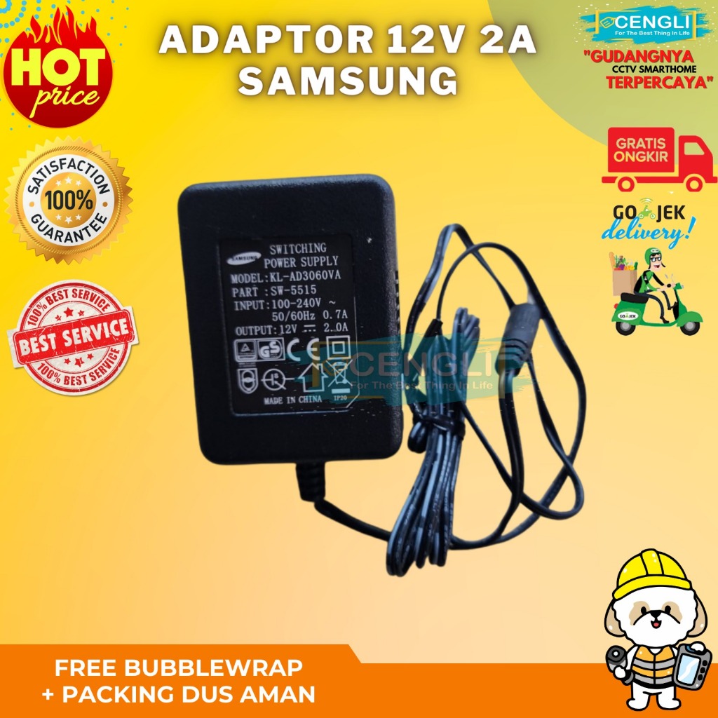 Jual Adaptor CCTV 12 Volt 2 Ampere / Power Adaptor 12V 2A | Shopee ...