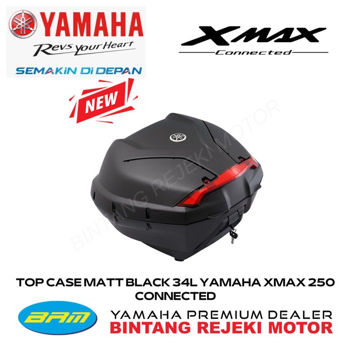 Jual TOP CASE MATT BLACK 34L YAMAHA XMAX 250 CONNECTED | Shopee Indonesia