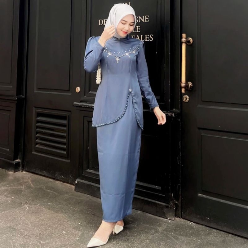 Jual Stelan rok model baru baju kondangan wanita ootd bridesmaids baju ...