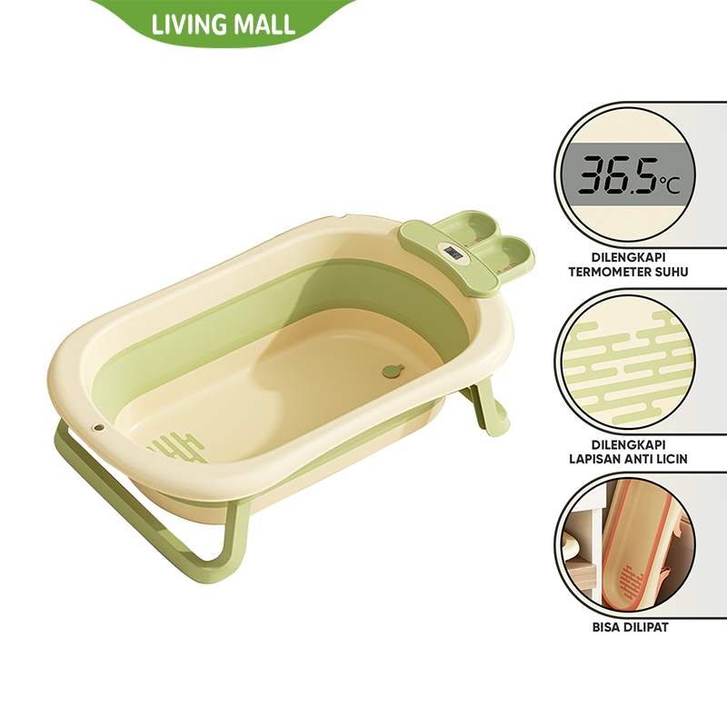 Jual LIVING MALL Bak Mandi Bayi Lipat /Foldable Baby Bath Tub dengan ...