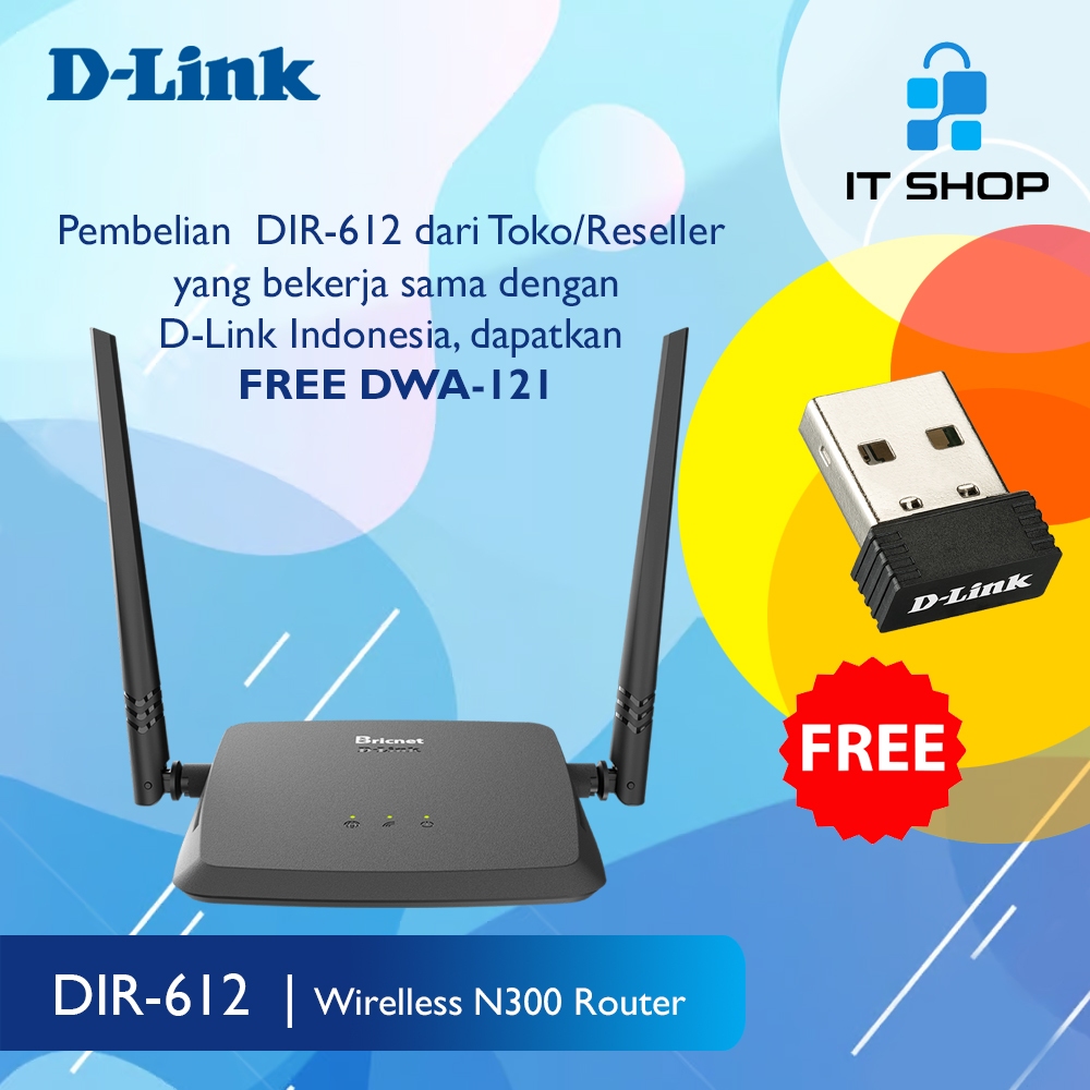 Jual D-Link DIR-612 N300 Wireless Fast Ethernet Router | Shopee Indonesia