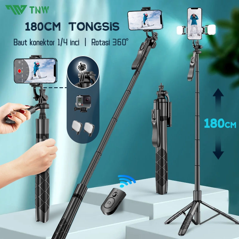 Jual Tnw L18 Tongsis Bluetooth 1 8m Tongsis Tripod Remote 180cm Selfie