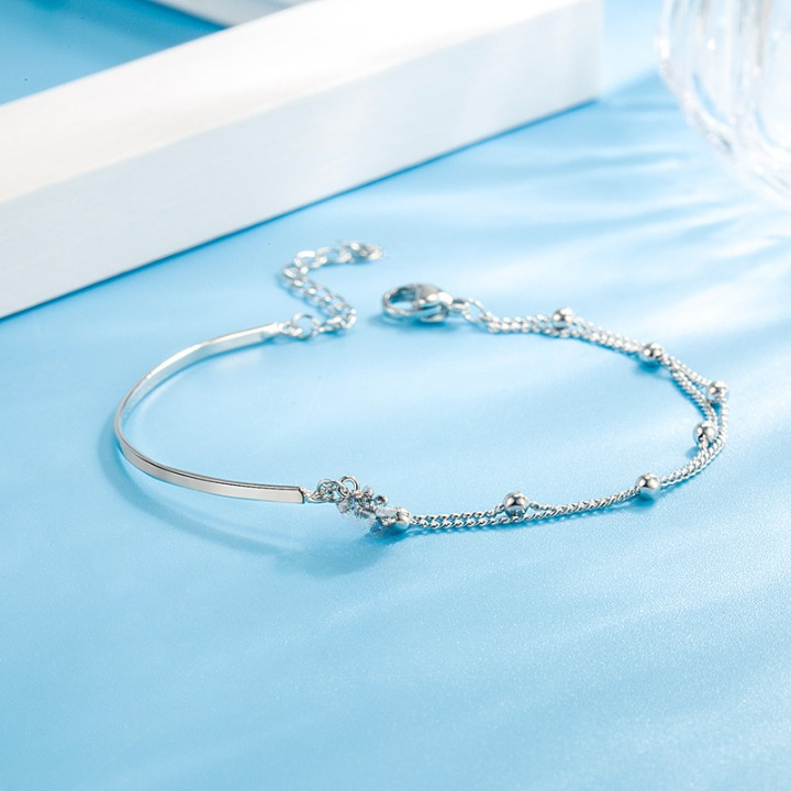 Jual Morina - Bracelet Gelang Tangan Wanita Silver Aesthetic Mewah ...