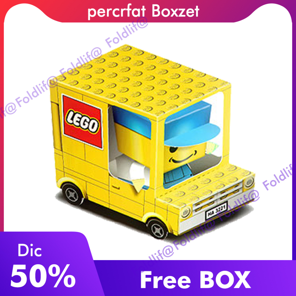 Jual DIY Papercraft Lembar Kertas Pola boxzet Lego Truck | Shopee Indonesia