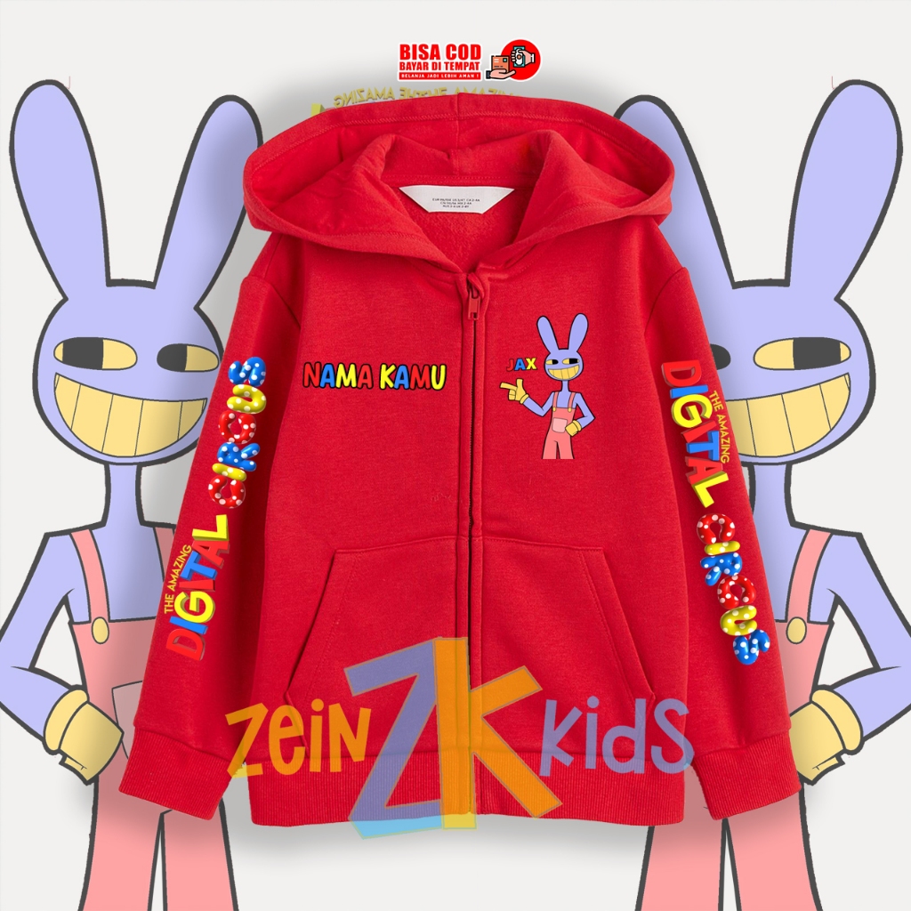 Jual Hoodie Zipper Anak JAX The Amazing Digital Circus | Shopee Indonesia