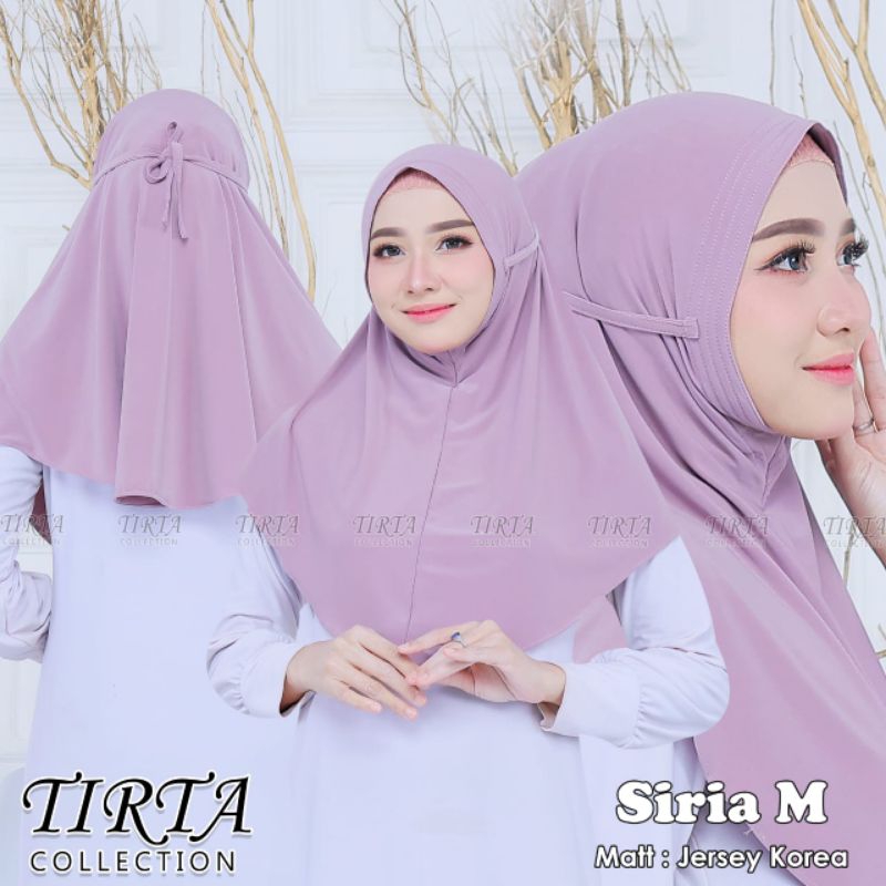 Jual Hijab instan bergo TIRTA Syiria Maryam tali size M Jersey Korea premium kerudung non pad ...