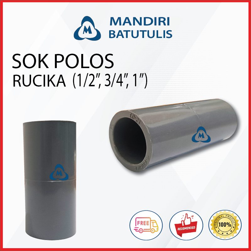 Jual Sok Polos PVC RUCIKA - Shock Polos - Socket - Shok 1/2" 3/4" 1" 1 ...