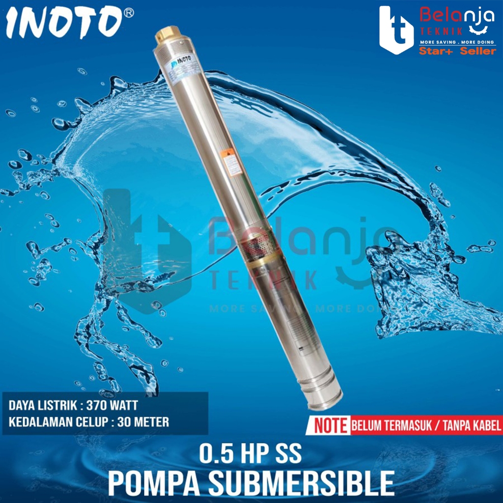 Jual INOTO Pompa Air Satelit - Submersible 0.5 HP SS | Shopee Indonesia