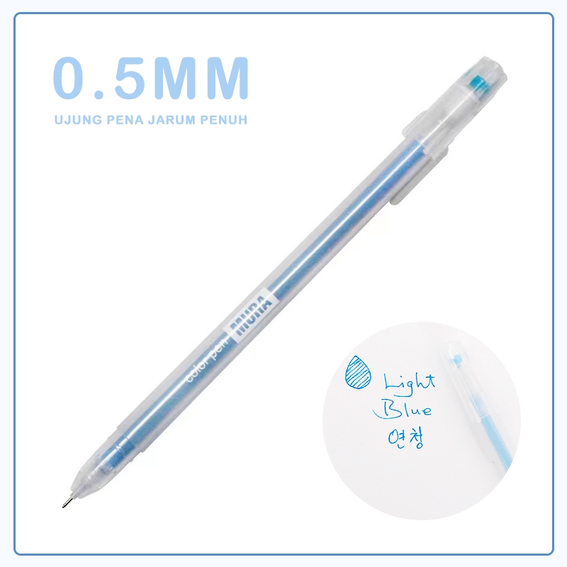 Jual Pulpen tinta gel warna 12 Warna Cerah Needle Tip 0.5mm/ Pulpen ...