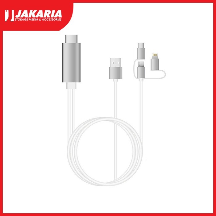 Jual Kabel HP ke TV Type C iPhone Lightning iPhone Fuf All Phone to ...