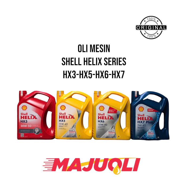 Jual OLI MESIN OLI MOBIL SHELL HELIX Hx3-Hx5-Hx6-Hx7 4L | Shopee Indonesia