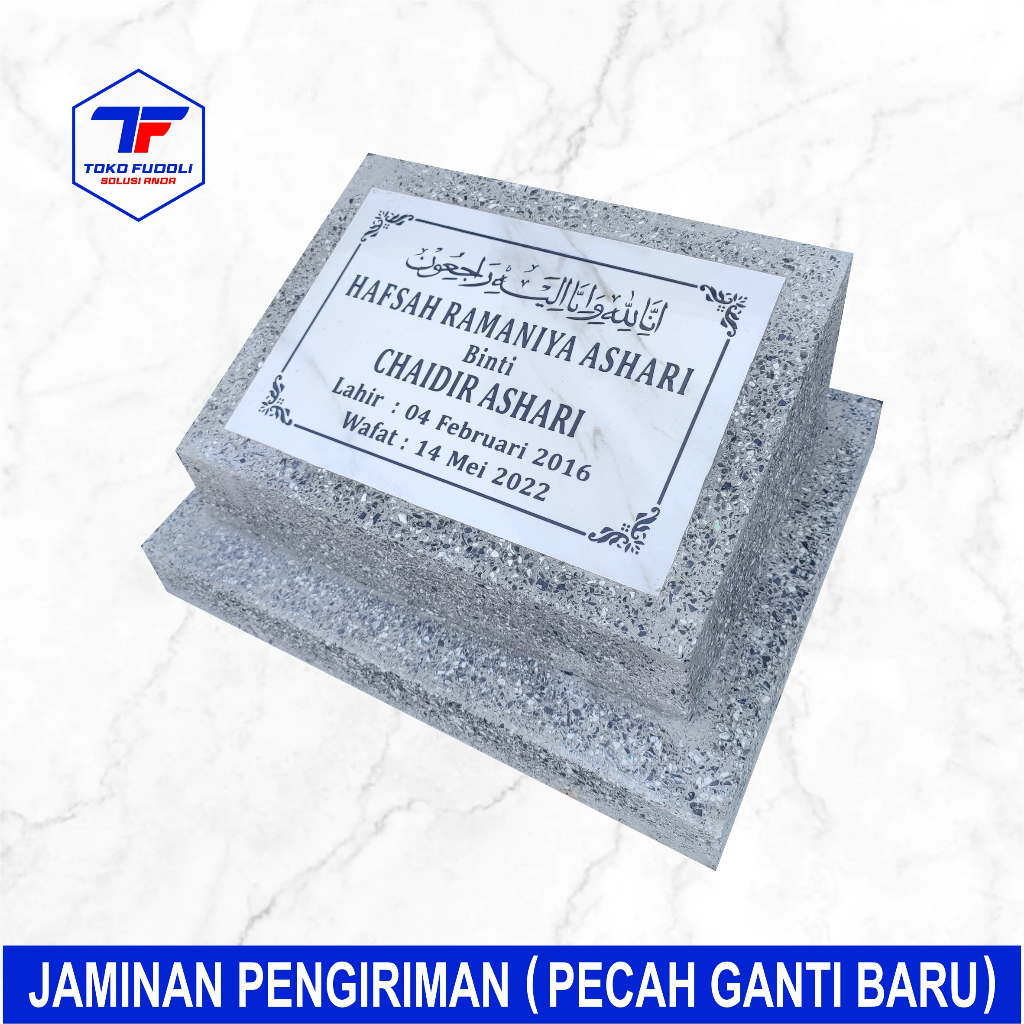 Jual Batu Nisan Cor Murah bahan Beton Lapisan pasir marmer granit ...