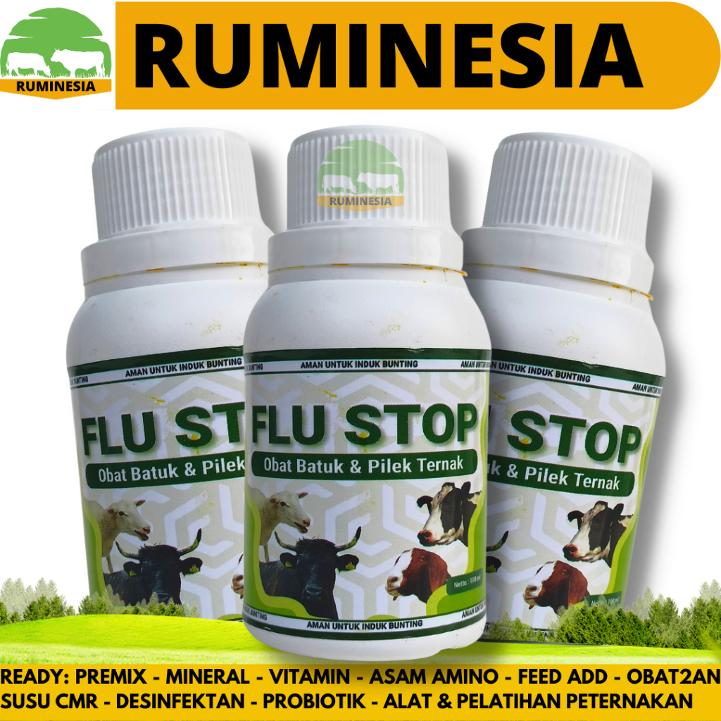 Jual FLU STOP 100ml - Obat Flu Batuk dan Pilek Untuk Ternak Sapi ...