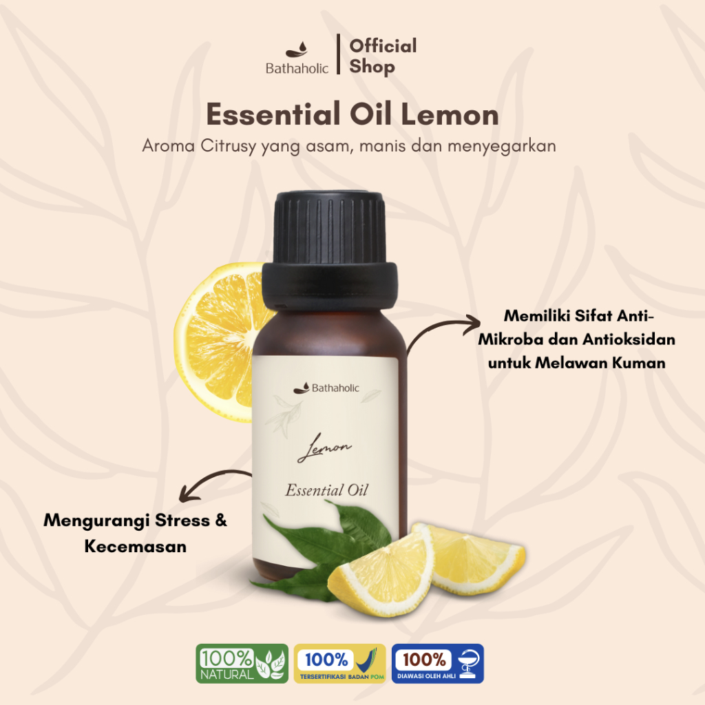 Jual Bathaholic - Lemon Pure Essential Oil / Minyak Aromatherapy ...