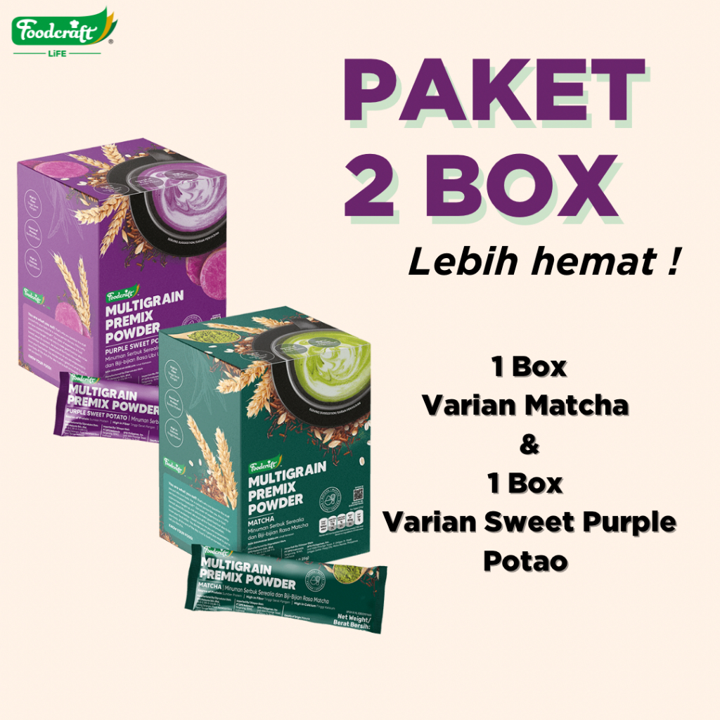 Jual Foodcraft Multigrain Meal Replacement 2 Box( ISI 28 SACHET ...