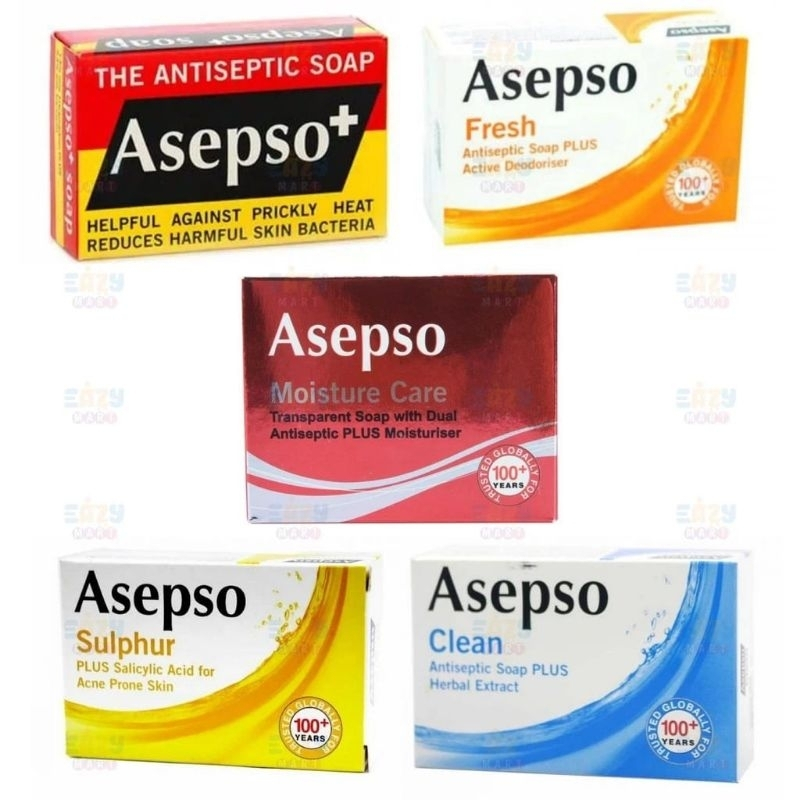 Jual ASEPSO ALL VARIAN SABUN PADAT 80 GRAM (FRESH, CLEAN, SULPHUR) | Shopee Indonesia