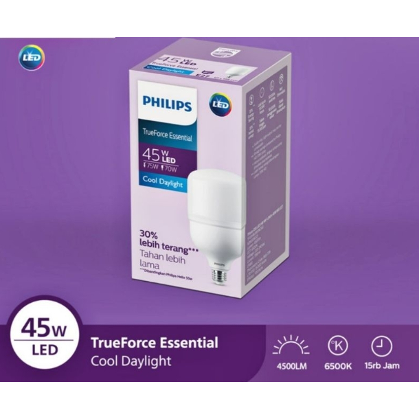 Jual Lampu PHILIP LED TrueForce Essential 45W 45Watt - Bohlam LED Jumbo TForce True Force Ess 45 ...