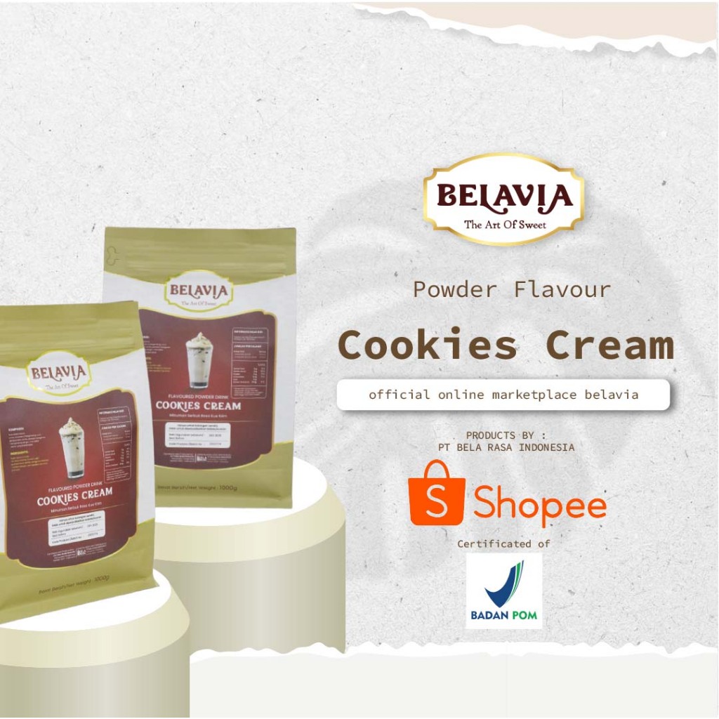 Jual Cookies Cream Powder Belavia | Shopee Indonesia