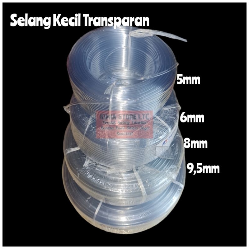 Jual SELANG TRANSPARAN / SELANG KECIL UKURAN 5MM, 6MM, 8MM & 9MM ...