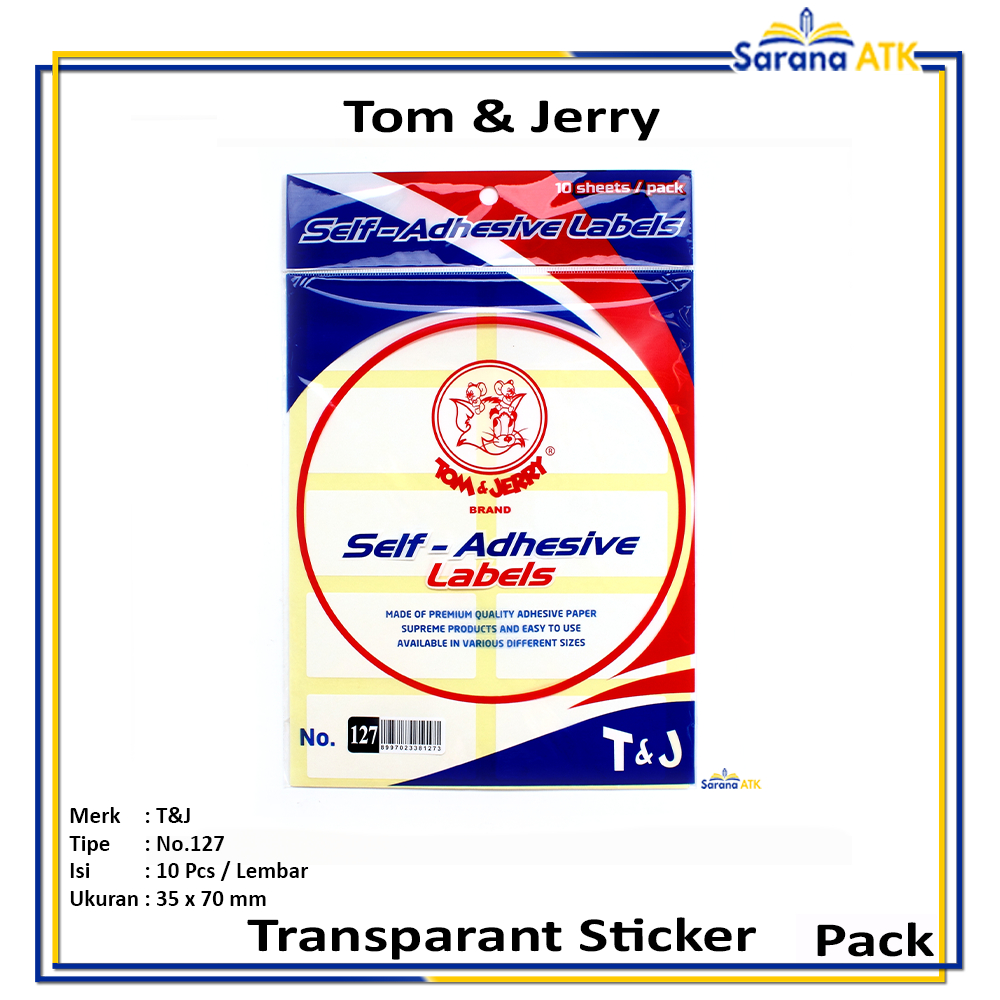 Jual Tom & Jerry - Label Paper No. 127 - 129 Label Putih - Pad | Shopee ...