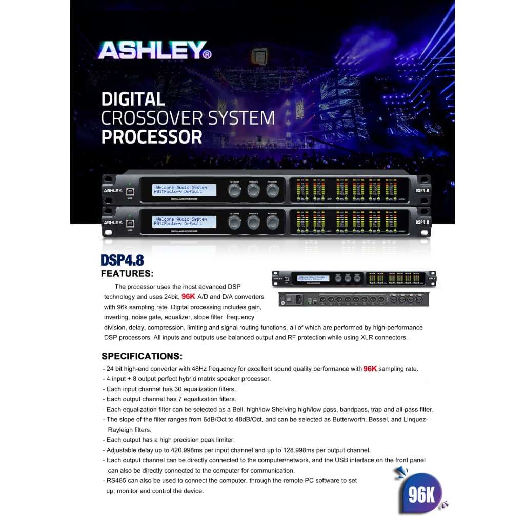 Jual Speaker Management Ashley DSP 4.8 4 input 8 output | Shopee Indonesia