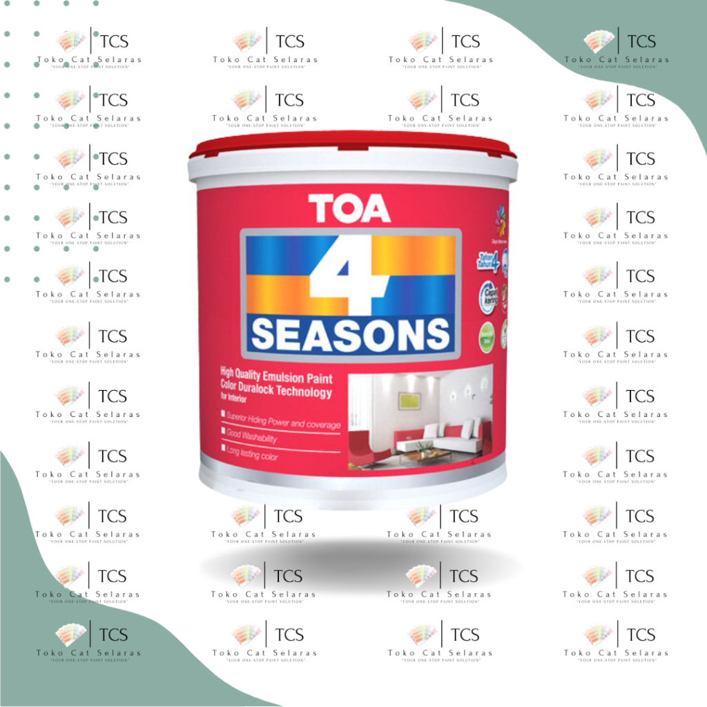 Jual CAT TEMBOK TOA 4 SEASONS 4SS A1500 (PUTIH) 25KG | Shopee Indonesia