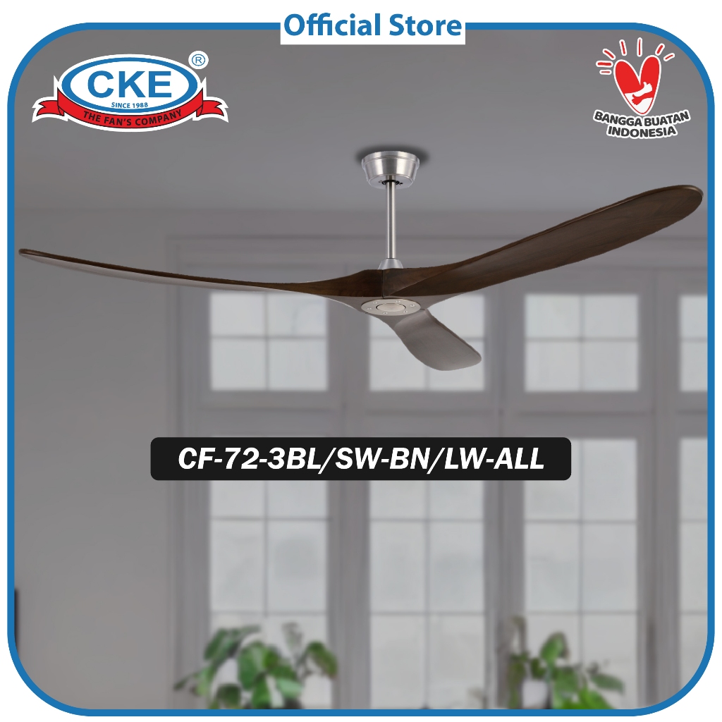 Jual Kipas Angin Gantung Plafon Kayu 72 Inch Ceiling Fan Hias 72" Dark ...