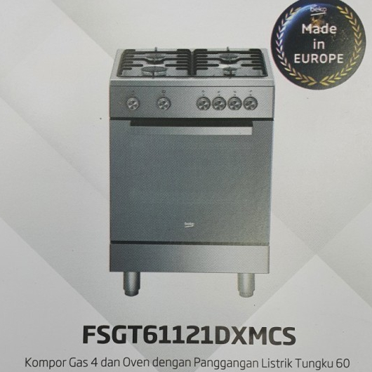 Jual BEKO Kompor Oven Free Standing Gas Cooker FSGT 61121 DXMCS ...