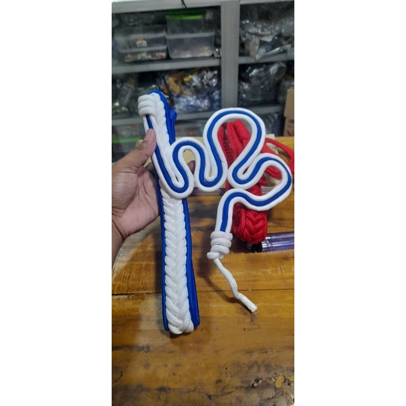 Jual talikur komando warna putih list biru sdh di bentuk bisa request ...